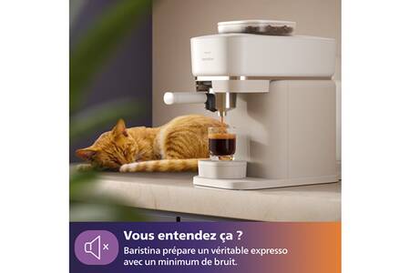 Expresso avec broyeur Philips BAR300/00 Baristina Blanc | Darty