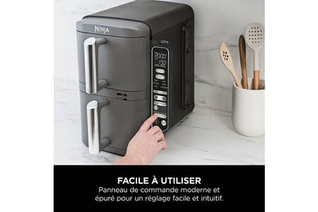 Friteuse sans huile Ninja Double Stack XL avec Thermosonde SmartCook ...