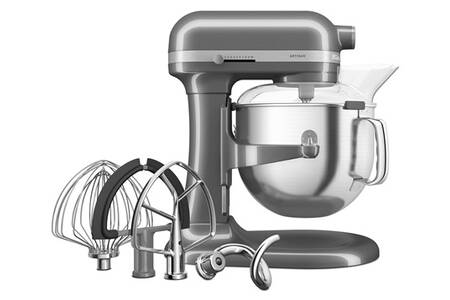 Robot pâtissier Kitchenaid ARTISAN gris étain À BOL RELEVABLE 6,6L ...