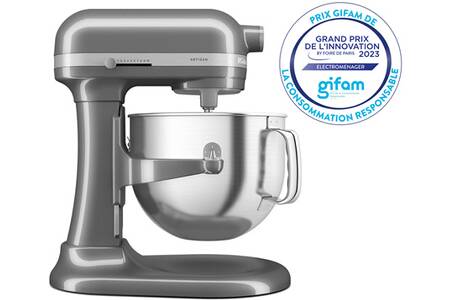 Robot pâtissier Kitchenaid ARTISAN gris étain À BOL RELEVABLE 6,6L ...