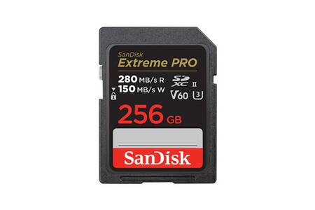Carte mémoire SD Sandisk Extreme Pro 256 Go, 280/100MB/s,V60,C10,UHS-II,U3 | Darty