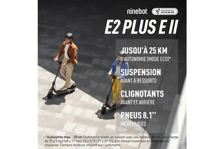 Trottinette électrique Ninebot E2 Plus II E | Darty