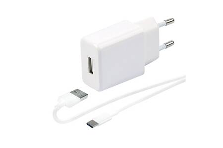 Chargeur pour téléphone mobile Wefix Chargeur secteur 2.4A blanc+ cable ...