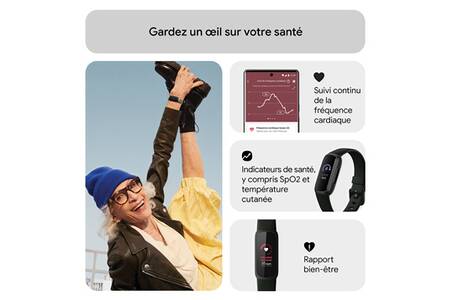 Bracelets connectés Fitbit Inspire 3 Noir - inclus 6 mois à Fitbit ...
