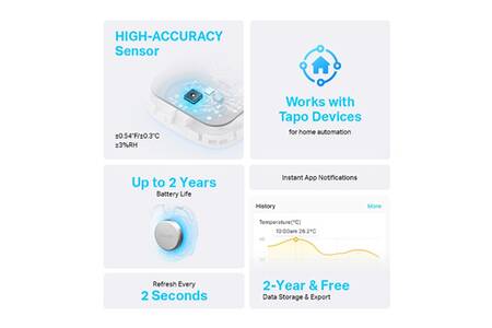 Thermostat connecté Tp Link TAPO T310 Capteur de température et d ...