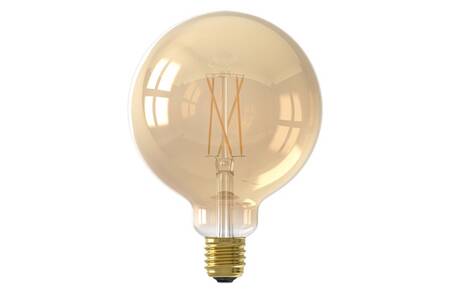 Ampoules connectées Calex LED Filament connectée Globe ambre G125 E27 | Darty