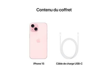 iPhone Apple iPhone 15 128Go Rose 5G | Darty