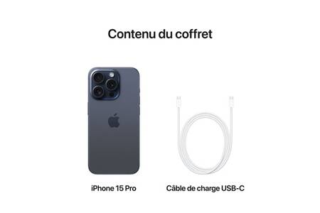 iPhone Apple iPhone 15 Pro 128Go Bleu Titanium 5G | Darty