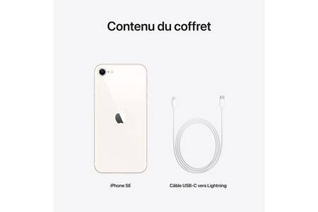 iPhone Apple iPhone SE 3ème génération 2022 128Go Lumière stellaire 5G ...