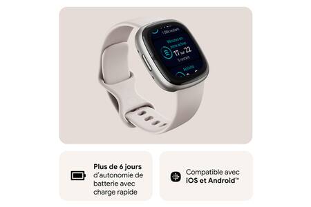 Montre connectée Fitbit Sense 2 Blanc - inclus 6 mois à Fitbit Premium ...