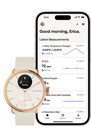Montre connectée Withings Scan Watch 2 38mm Rose Gold | Darty