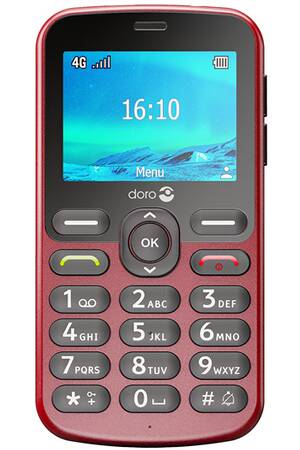 Téléphone portable Doro Telephone bloc seniors Doro 1880 rouge 4g | Darty