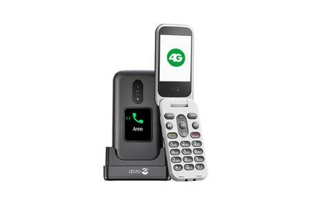 Téléphone portable Doro a clapet 4G seniors 2880 noir | Darty